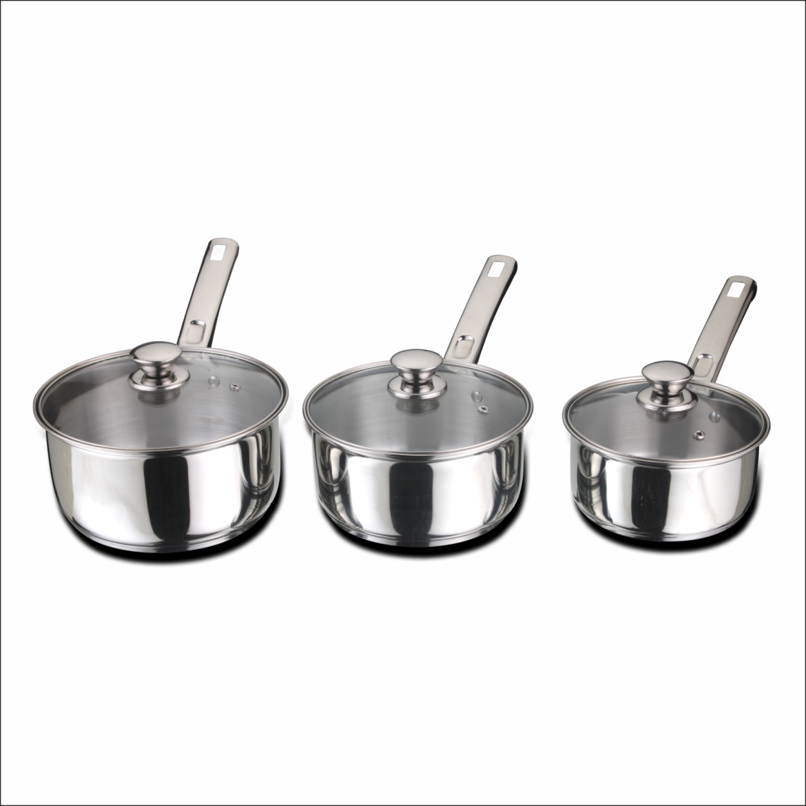 Stainless Steel 3 Pcs Saucepan Sets – Kitchen Essentials